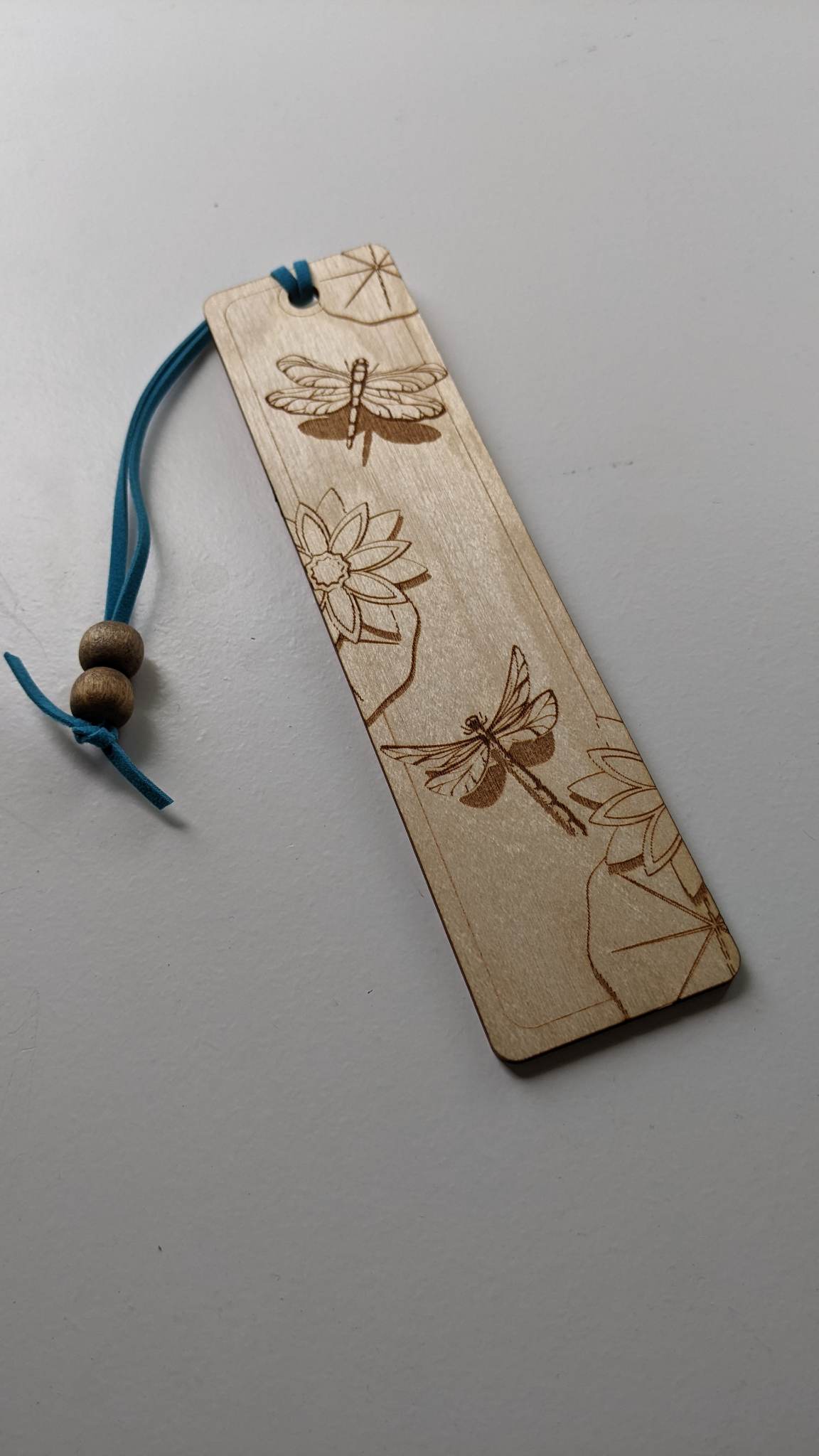 Pond Dragonflies Wooden Bookmark – Embark Wood